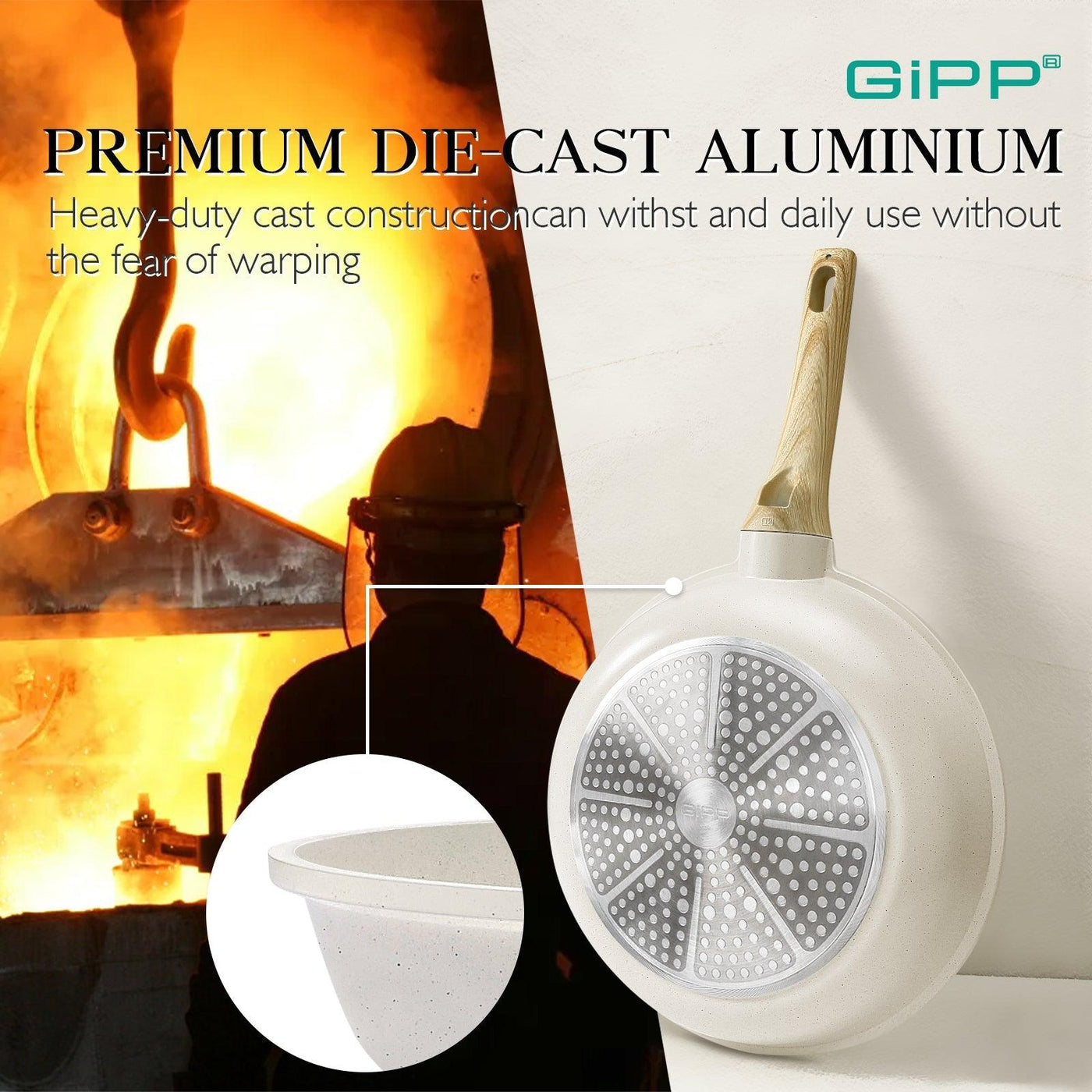 GiPP Juego de ollas y sartenes antiadherentes de 21 piezas, juego de u